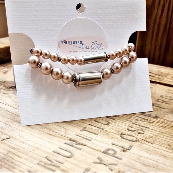Jewelry | Pearls Bullets Bracelet Set Smokey | Poshmark